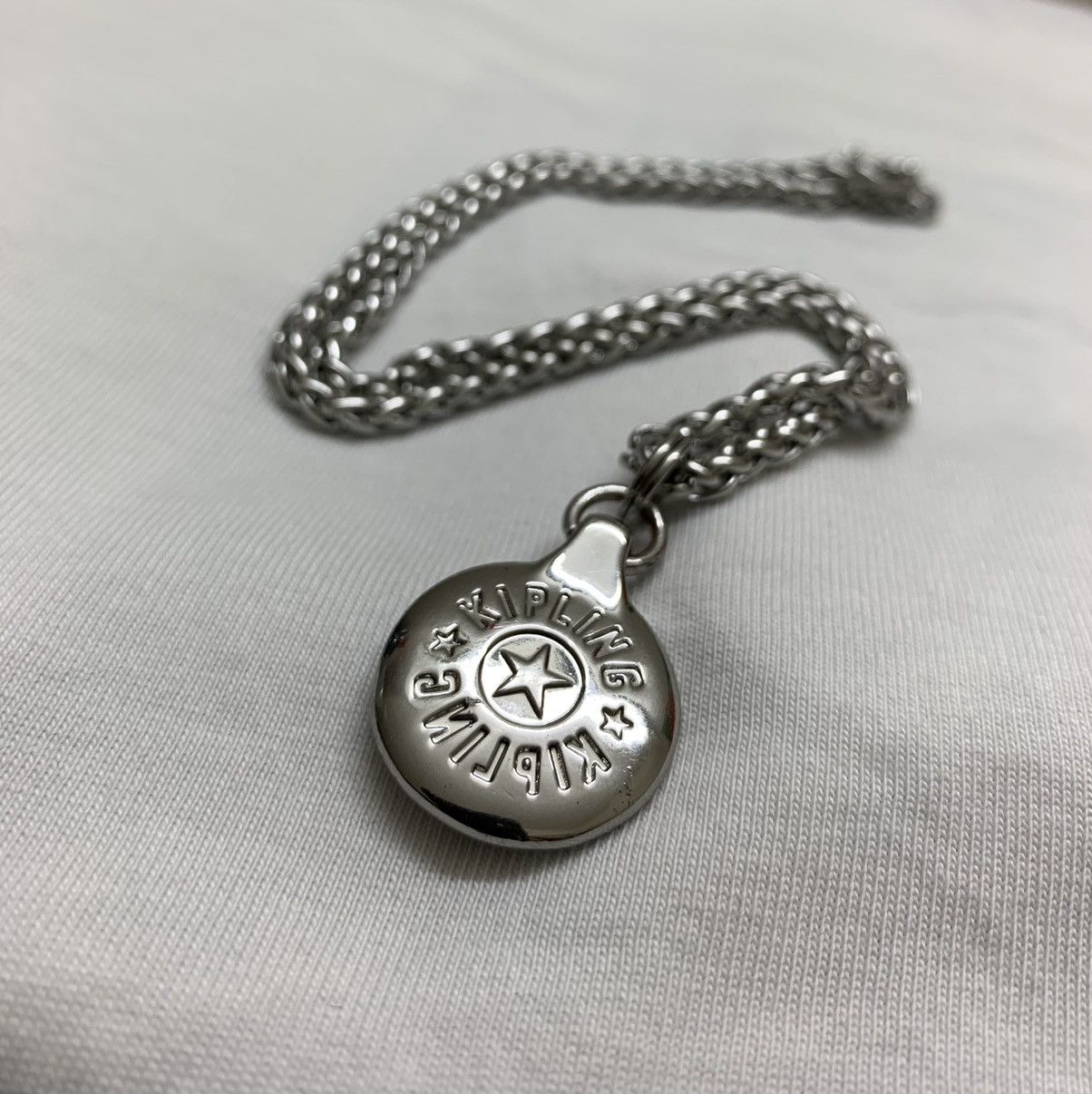 Designer × Vintage Vintage Kipling Pendant Repurposed Necklace Chain ...