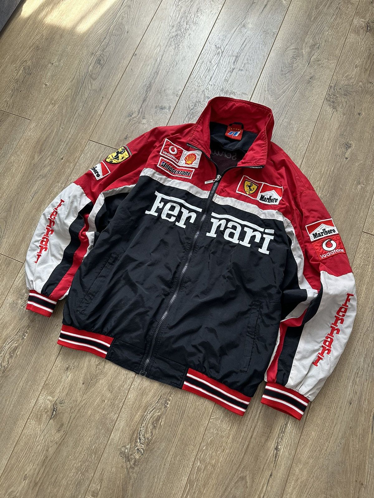 Ferrari × Racing × Vintage Vintage Ferrari Marlboro Racing y2k Trapper ...