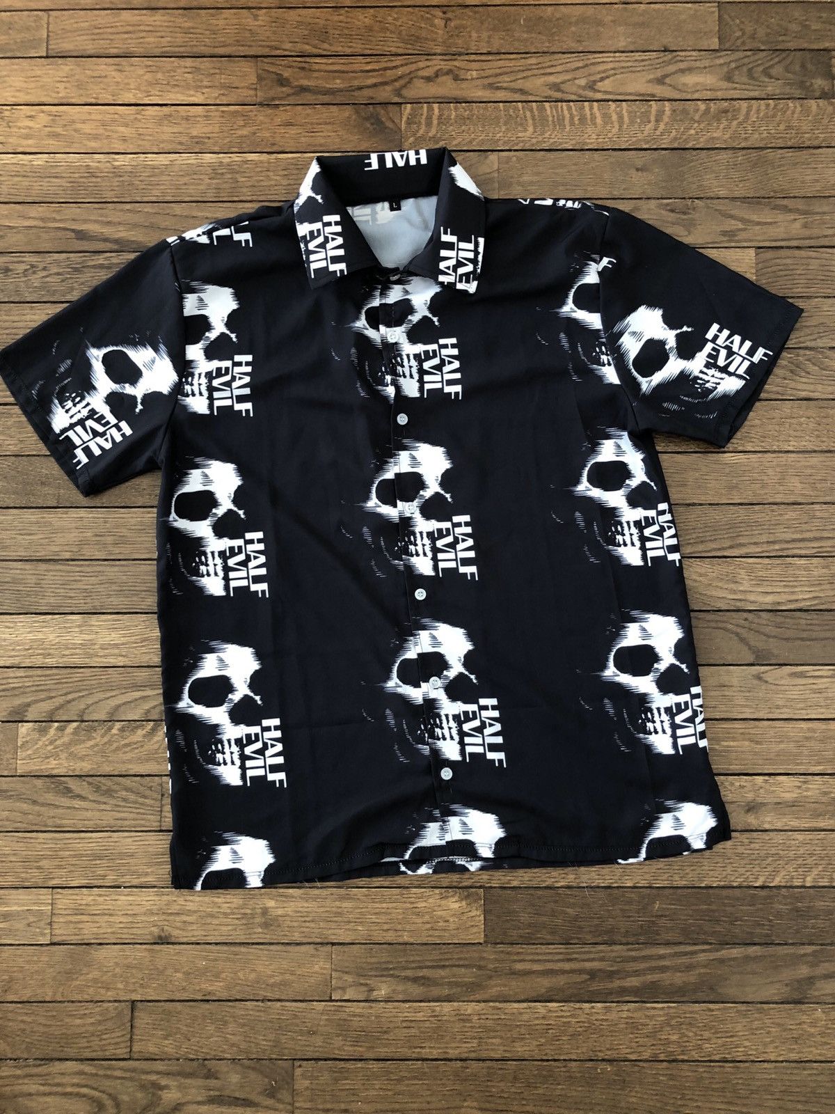 Half Evil Half Evil Anniversary Skull Shirt ️ Pleasures FTP Bones XL ...