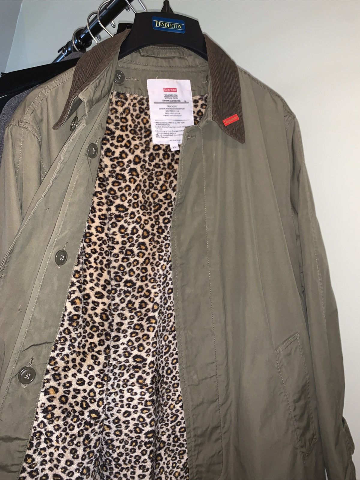 Supreme Leopard Lined Trench Coat XL F/W 2011 | Grailed