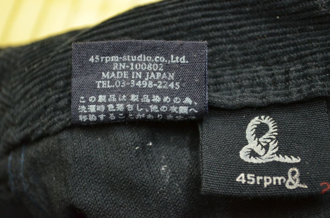 45rpm Low Rise Straight Cut Corduroy Bush Pants Made In Japan | Grailed