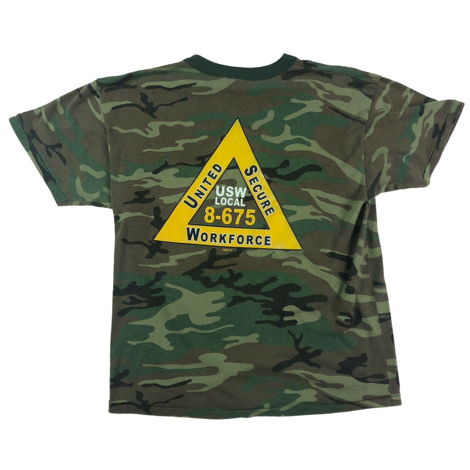 Vintage Vintage Camo United Steelworkers Union Single Stich T-Shirt ...