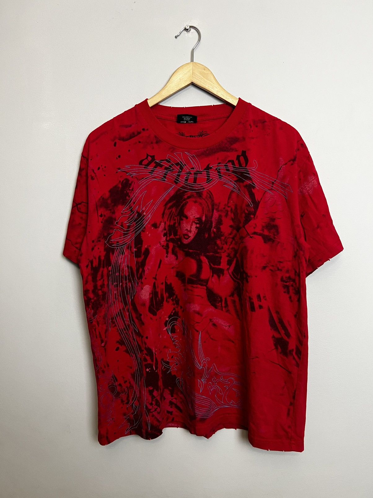 Religion Rare Affliction Angel Sci-Fi XL Distressed USA OVP Tee | Grailed