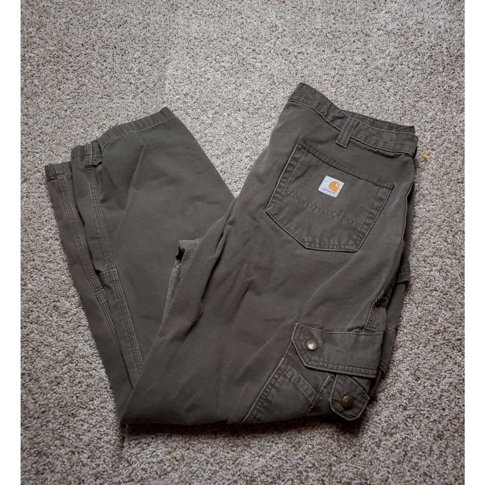 Carhartt Carhartt B342 DFE Cargo Pants 38X30 Mens Brown Relaxed Fit Ripstop Cotton Faded | Grailed
