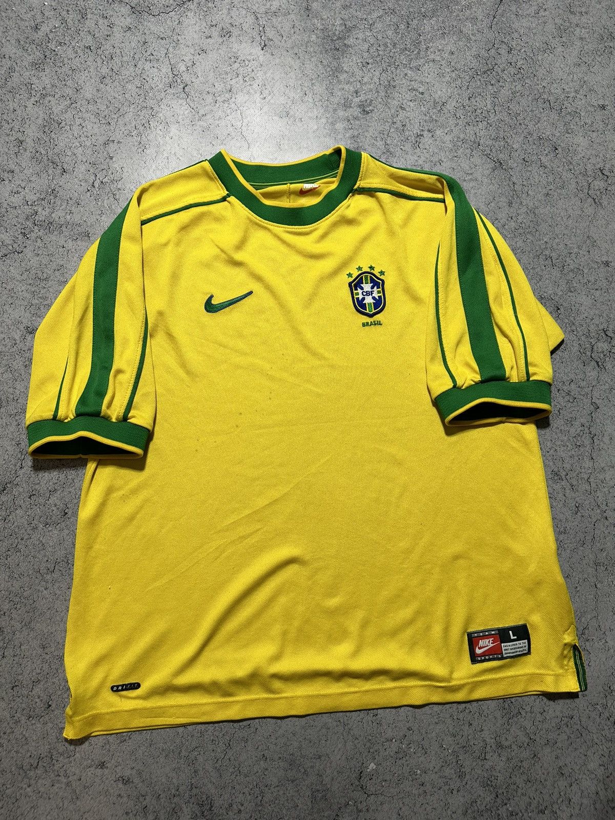 Nike Vintage 90’s Soccer Jersey Nike Brazil Blokecore y2k | Grailed