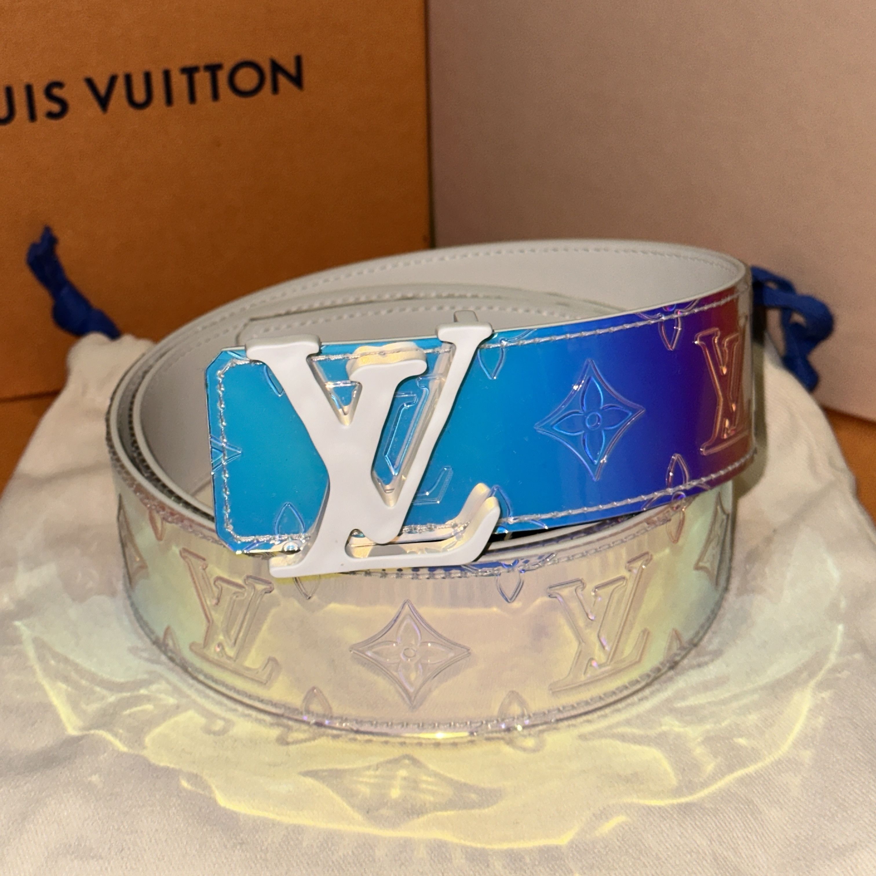 Louis Vuitton × Virgil Abloh LV Shape Belt Monogram 40MM Prism Virgil ...