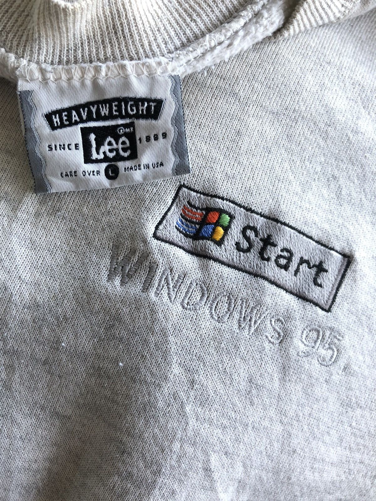 Vintage 90s Microsoft 95 Window Embroider Crewneck Sweater | Grailed