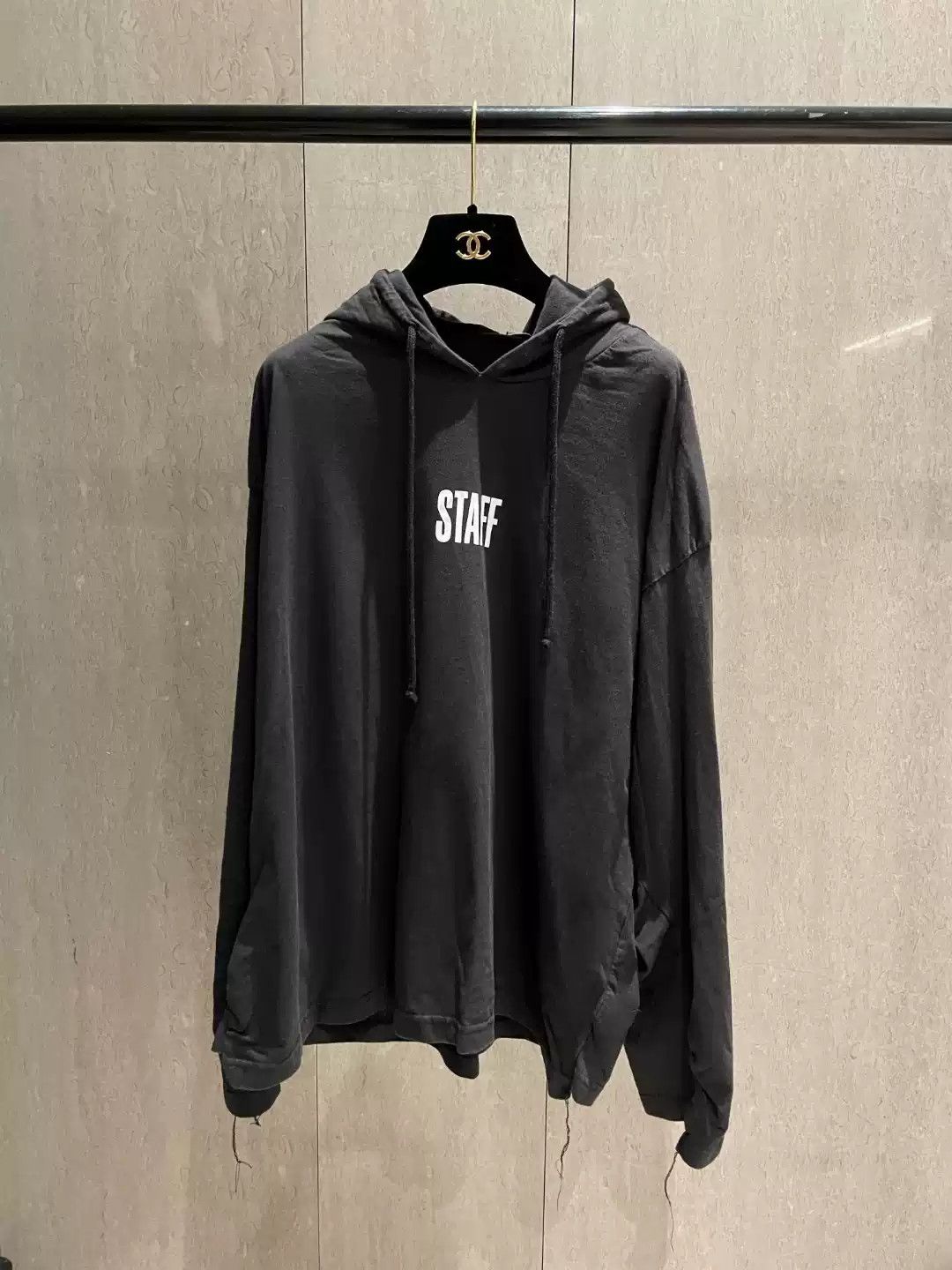 Vetements Vetements VTM "Staff" Logo Black Hoodie | Grailed