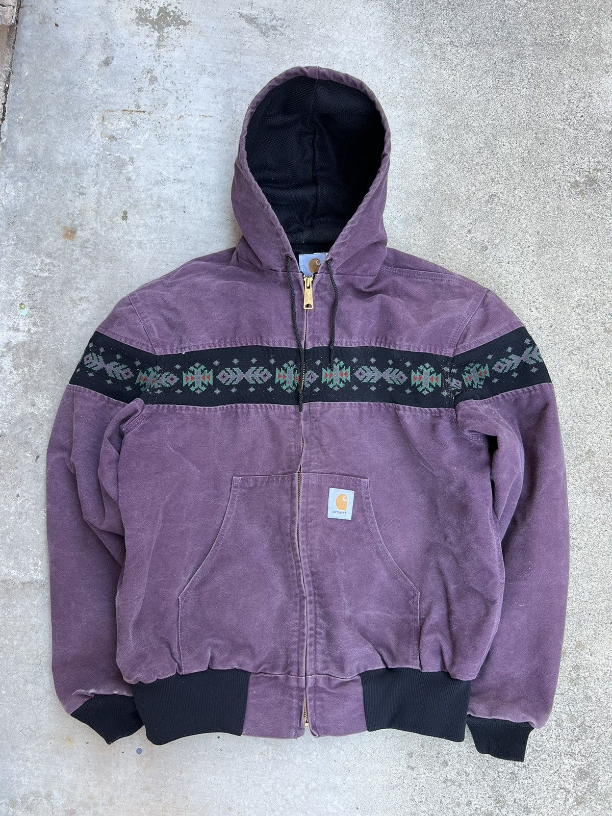 Carhartt × Streetwear × Vintage Vintage 90s faded Carhartt Navajo Aztec ...