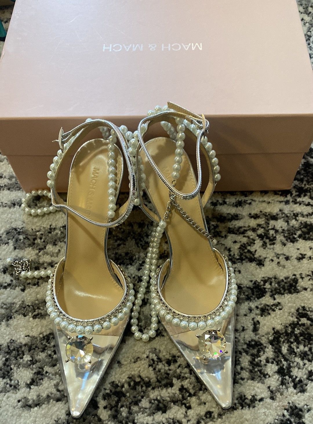 MACH & MACH Mach & Mach Diamond of Elizabeth Imitation Pearl Pump | Grailed