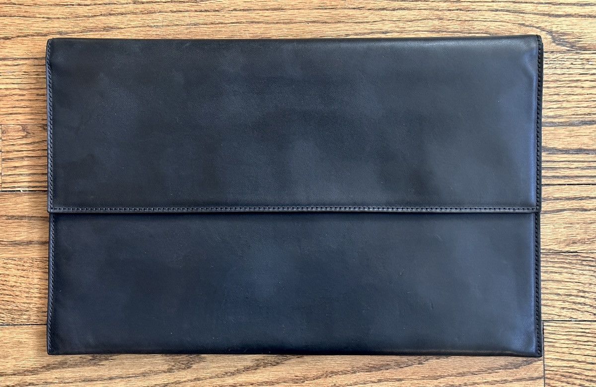 Rick Owens Rick Owens Black Leather Computer Pouch/case | Grailed