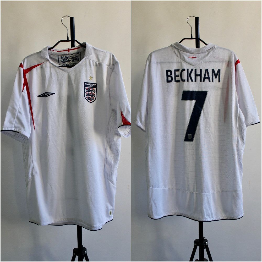 David Beckham × Umbro 2005 - 07 England National Team Beckham # 7 ...