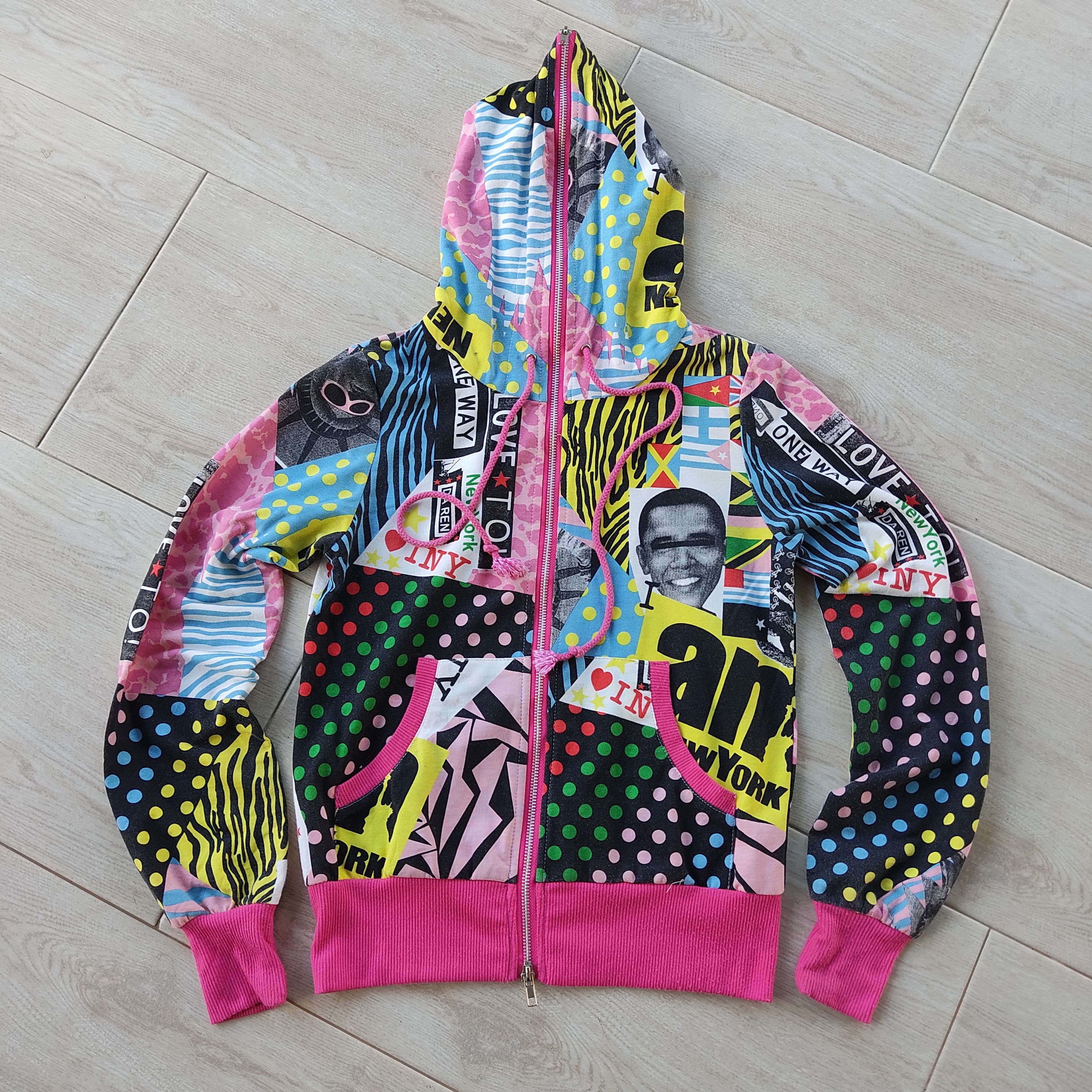 Print All Over Me Rare Full Print Art Full Zip Colourful Hoodie | Grailed