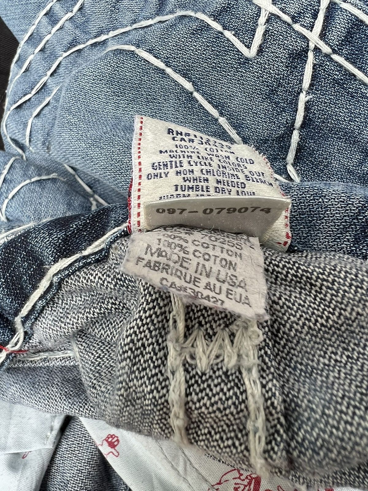 True Religion × Vintage VTG 2000s True Religion Rips Fade Denim Bobby ...