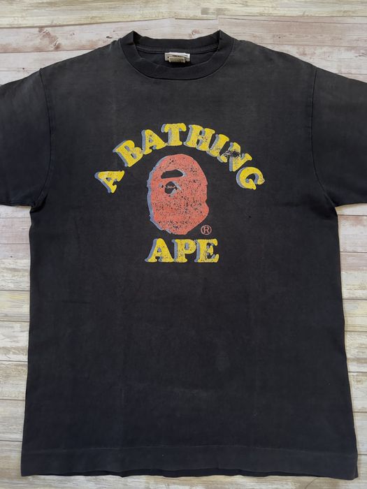 Bape College Logo Outline Tee | Grailed