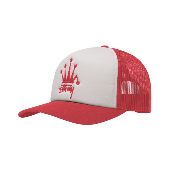 Stussy STUSSY CROWN STOCK MESH TRUCKER CAP in Red Fall/Winter 2022 ...