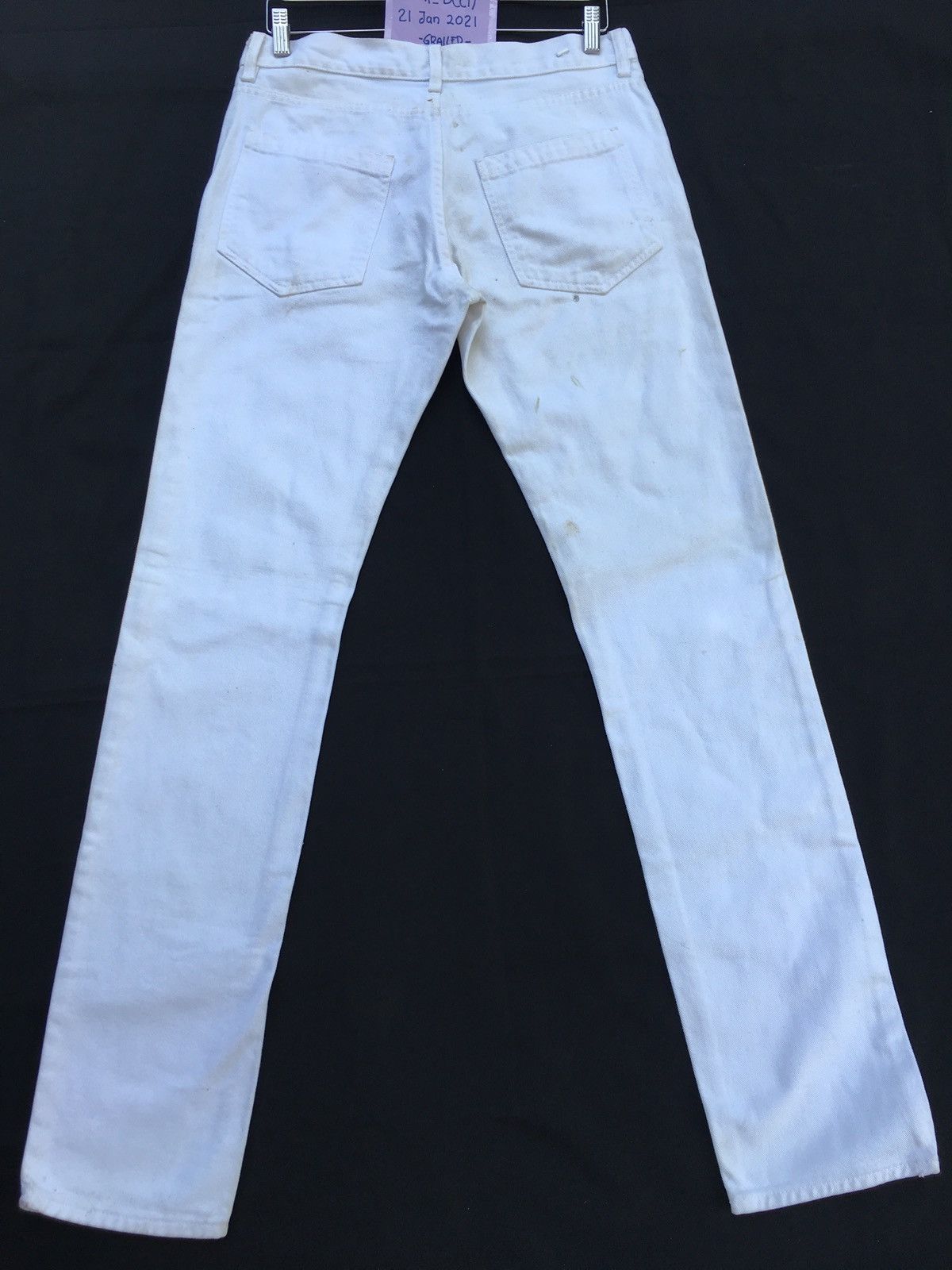 Raf by Raf Simons Rare Raf by Raf Simons Slim Fit White Denim/ Jeans | Grailed