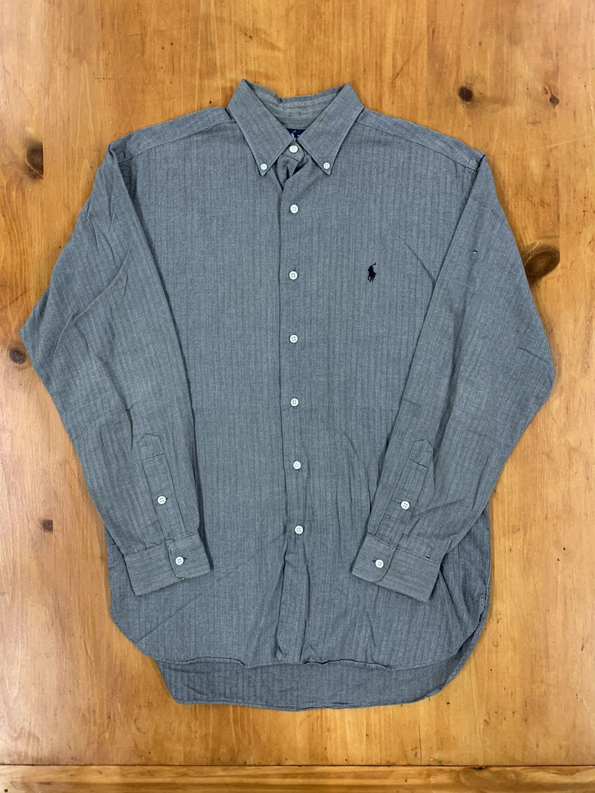 Vintage Vintage Apollo Ralph Lauren McMeel Cotton Herringbone Shirt ...