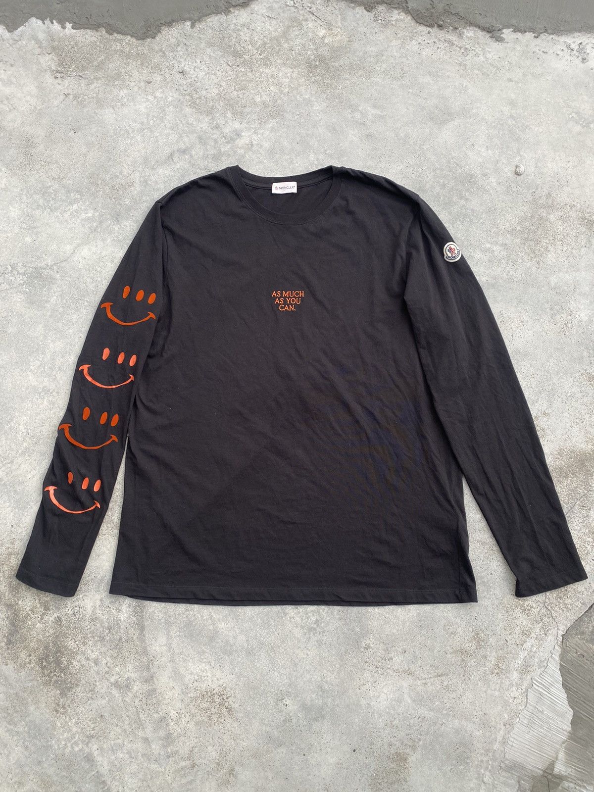 Moncler 🔥Grailed🔥As Much As You Can Moncler Smiley On Sleeve | Grailed