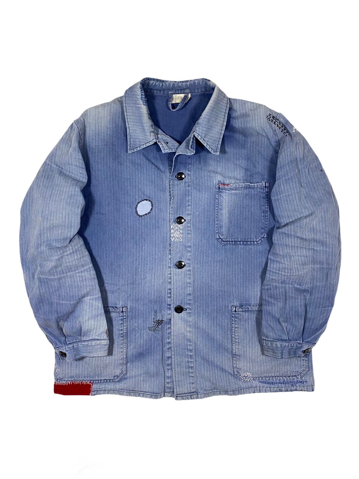 Vintage German Workwear Patchwork Chore Coat | Grailed