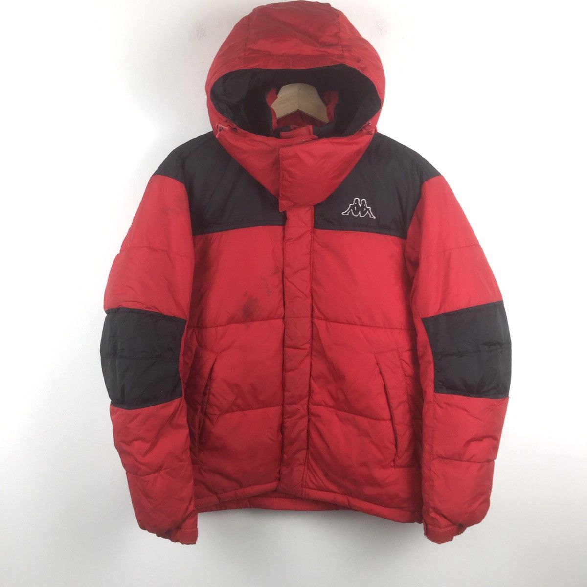 Kappa Vintage 90s Kappa goose down puffer hoodie jacket | Grailed