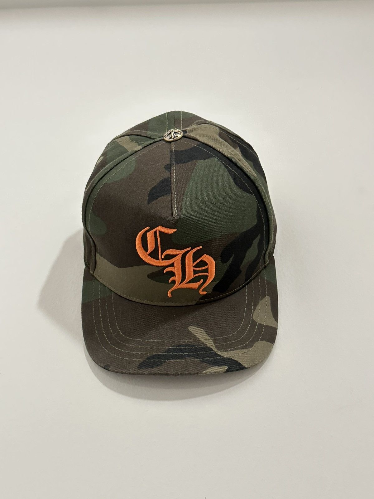 Chrome Hearts Chrome Hearts CH baseball Cap Camo/orange | Grailed