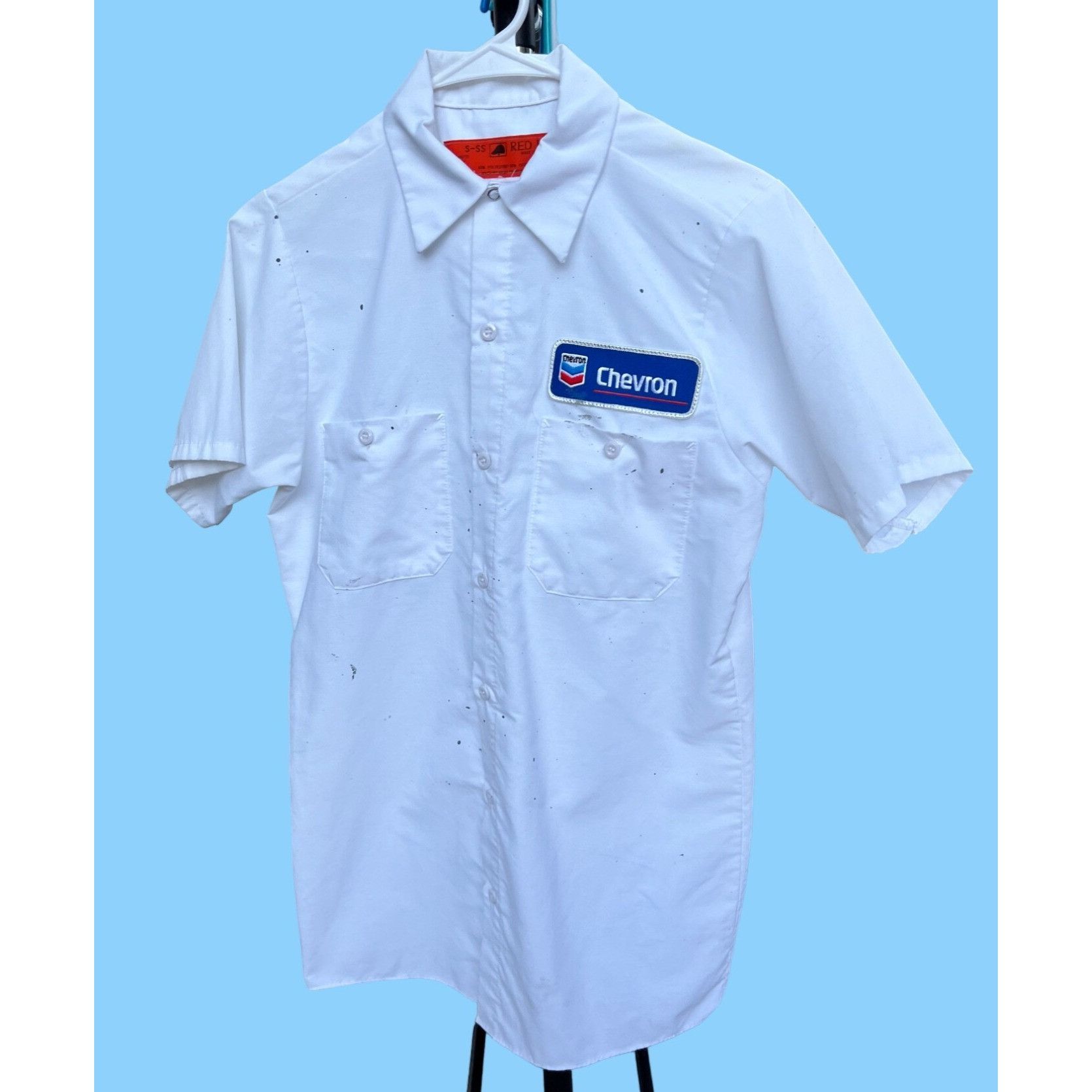 Vintage Vintage 80s Red Kap Chevron Gas Station Delivery Uniform But ...