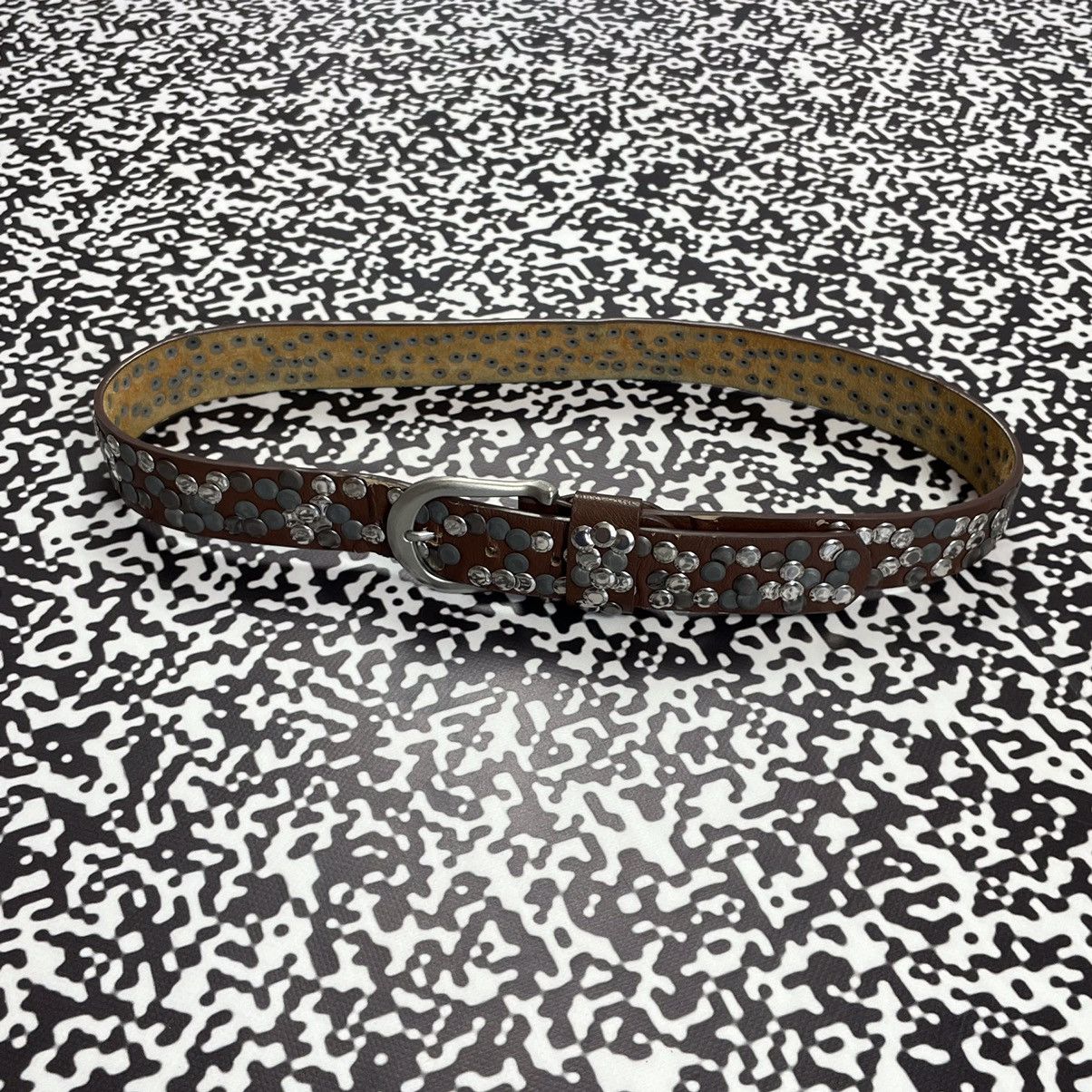 Japanese Brand Vintage 90s JAPANESE LEATHER METAL DRIP Avant Garde Belt ...