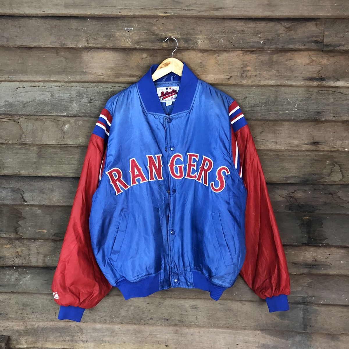 NBA × Varsity Jacket × Vintage Rangers Blue Varsity Jacket #3737 | Grailed