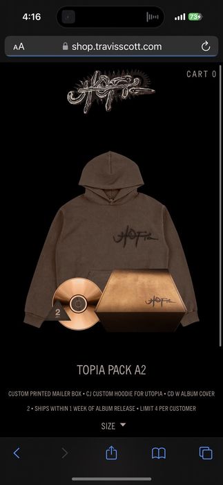 Travis Scott TOPIA PACK A2 L | Grailed