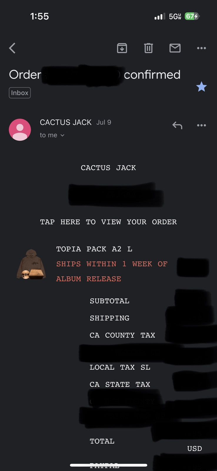 Travis Scott TOPIA PACK A2 L | Grailed