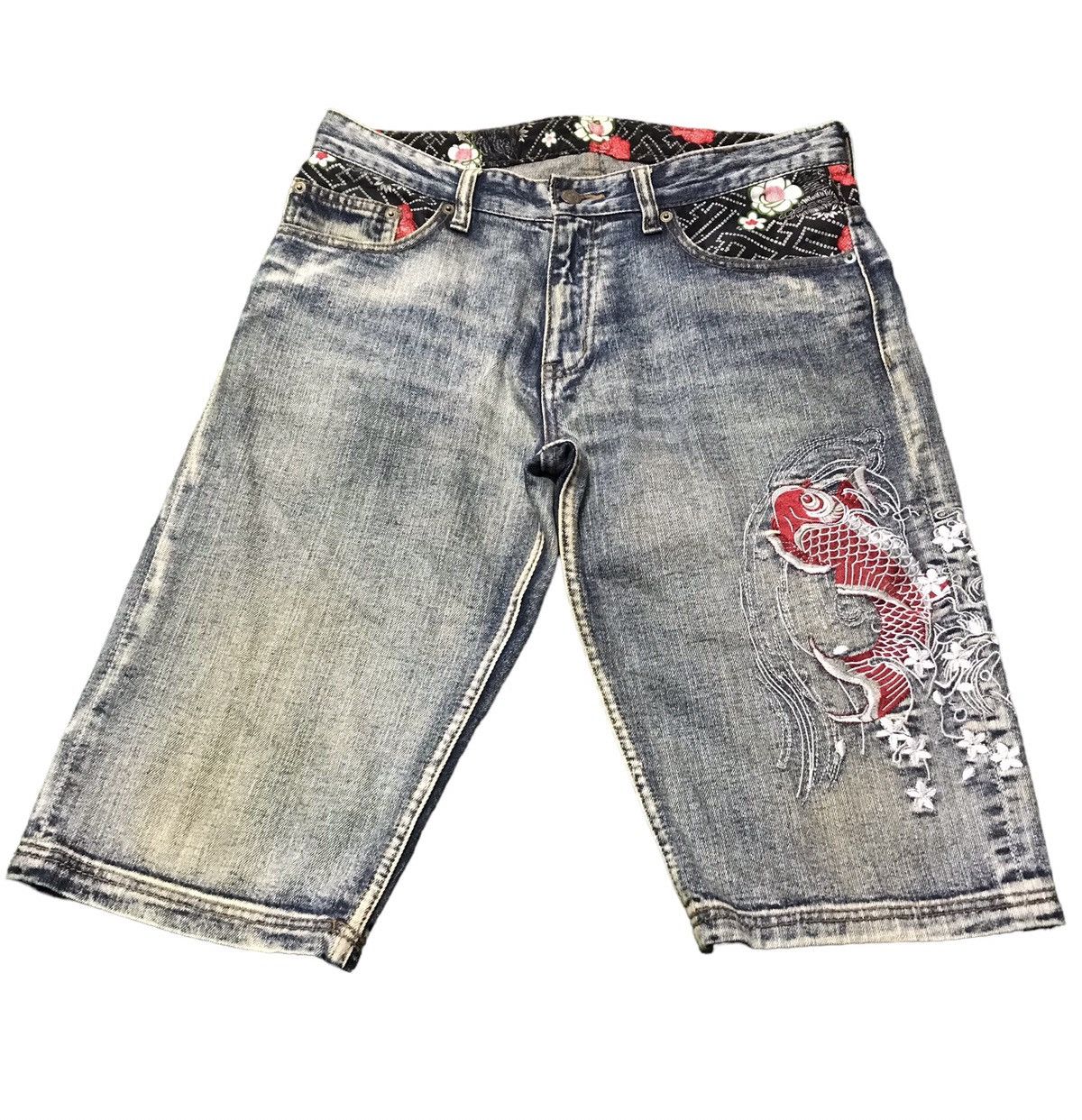 Japanese Brand × Rare × Vintage Japanese Brand Dominate Sukajan Red Koi ...