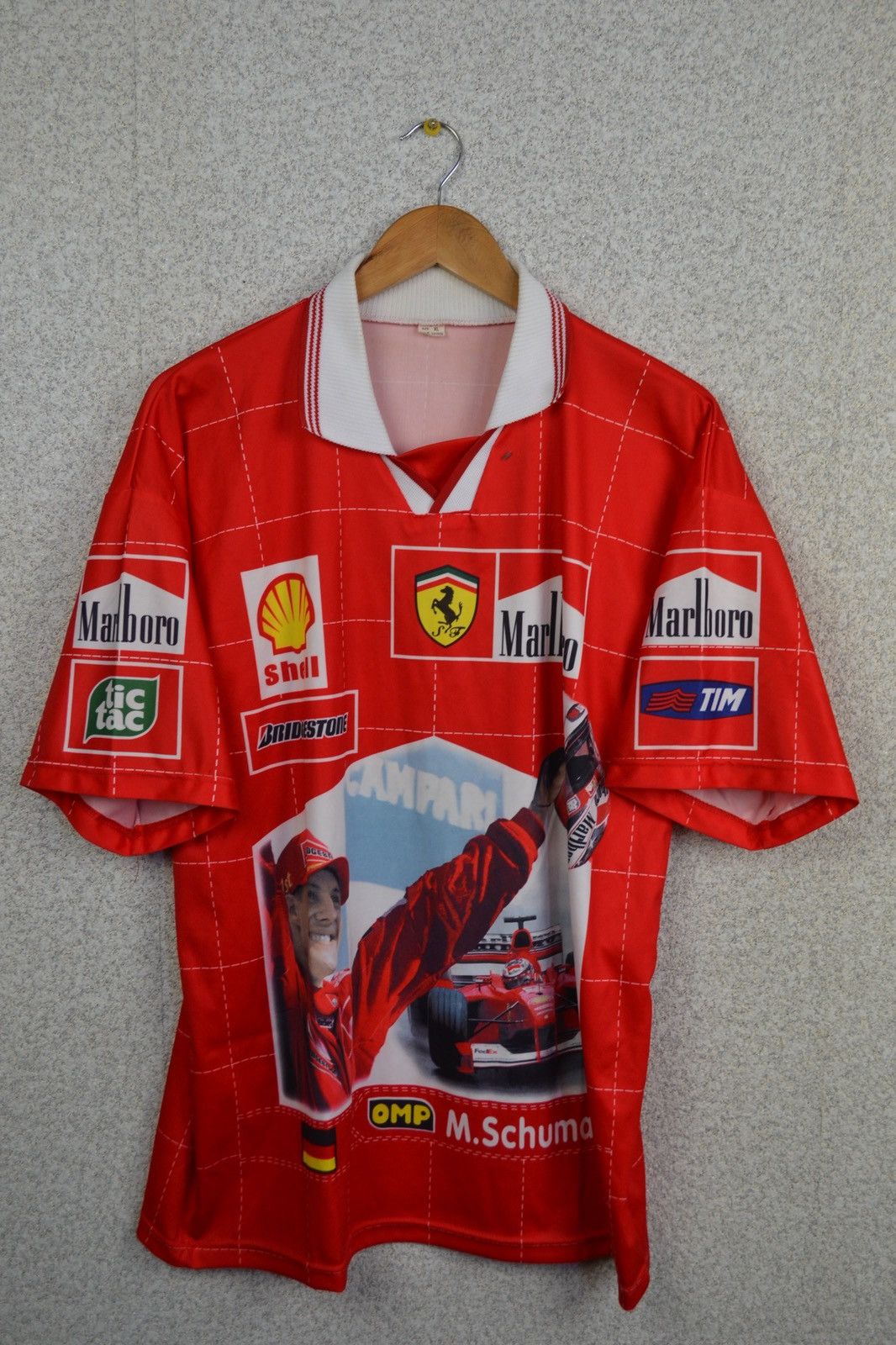 Ferrari × Racing × Vintage Ferrari Schumacher vintage shirt polo 90s ...