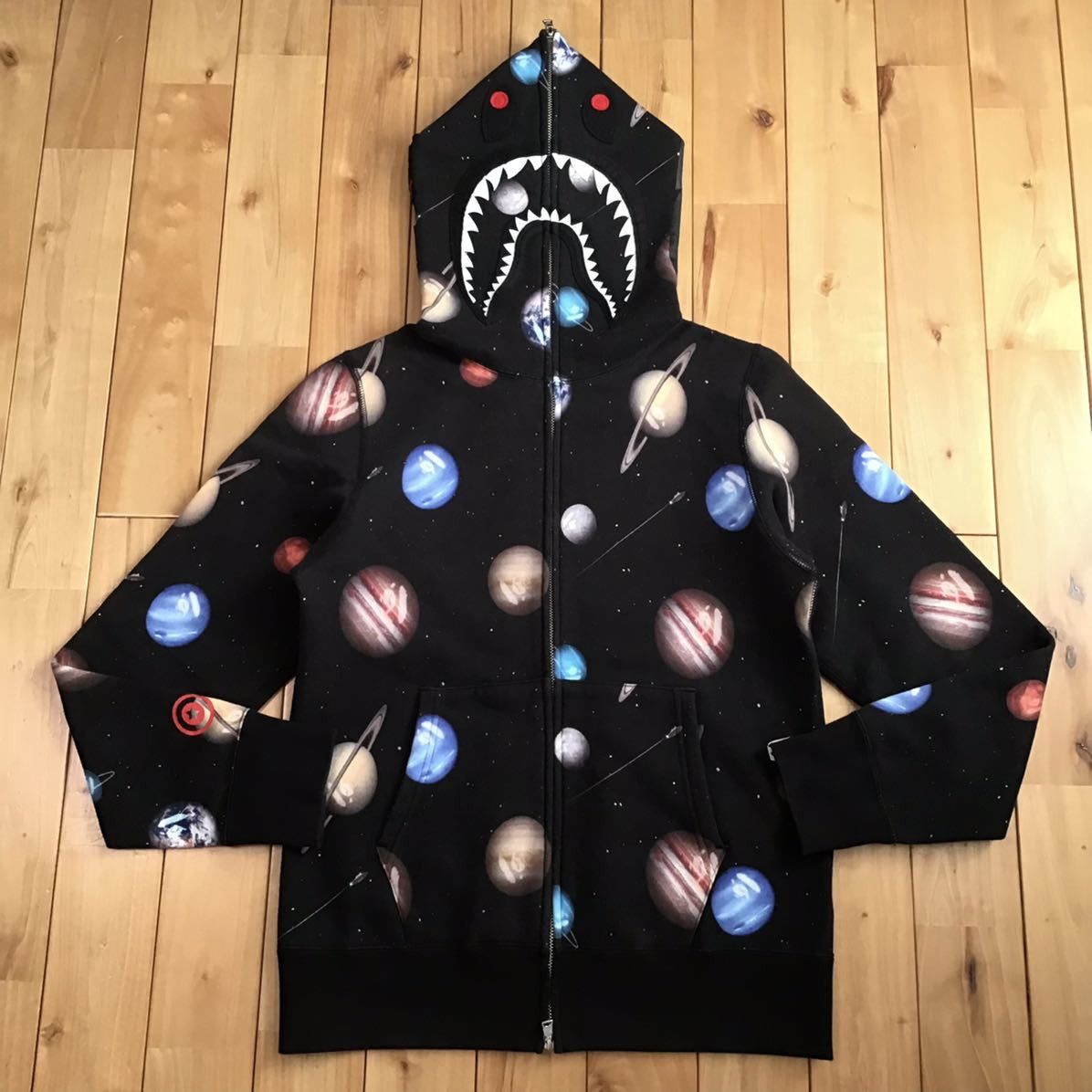 Bape BAPE Galaxy shark full zip hoodie a bathing ape space cosmos | Grailed