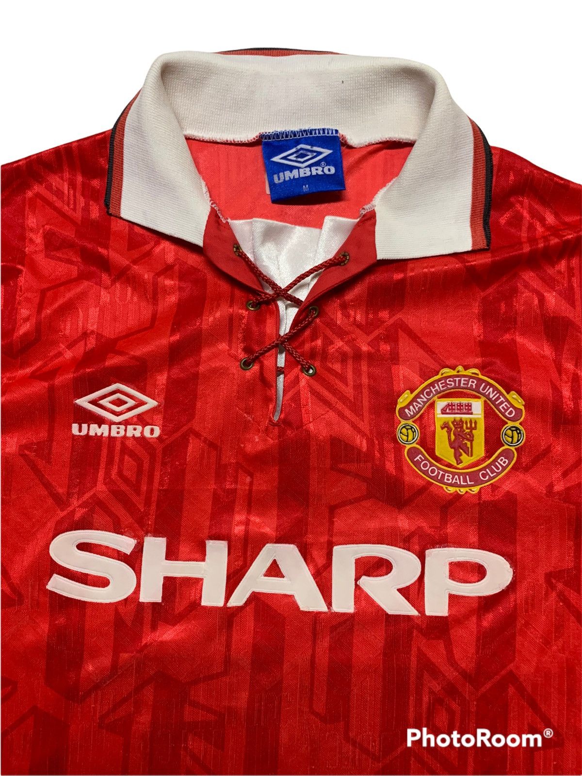 Vintage Sharp 1990 Manchester United home shirt by umbro | Grailed