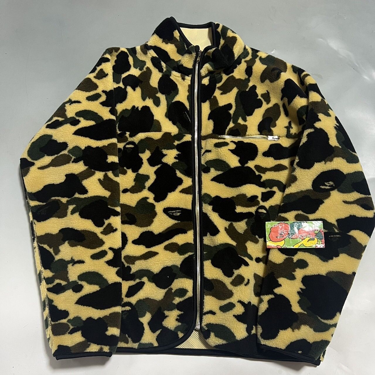 Bape BAPE fleece zip up jacket 1st Camo | Grailed