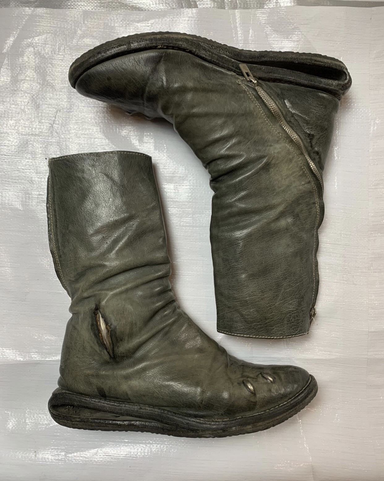 Carol Christian Poell CCP Prosthetic Titanium Tornado Boots | Grailed