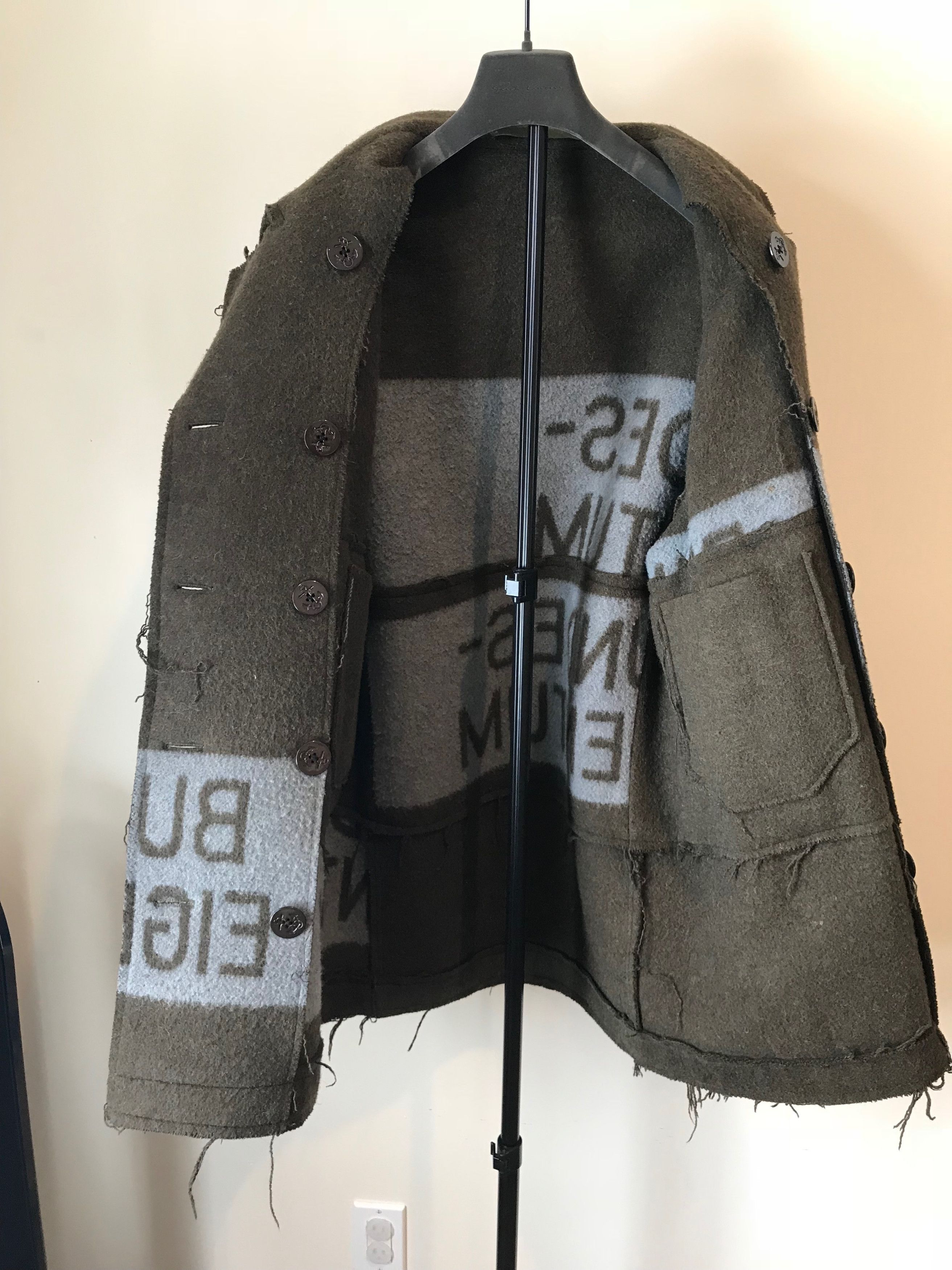 Mastermind Japan Felted Wool Military Peacoat | Grailed