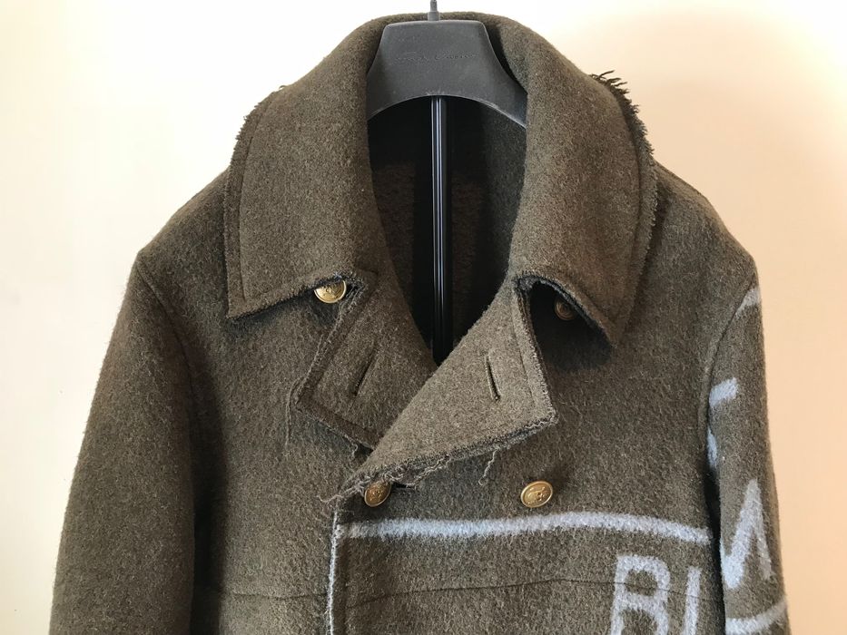 Mastermind Japan Felted Wool Military Peacoat | Grailed