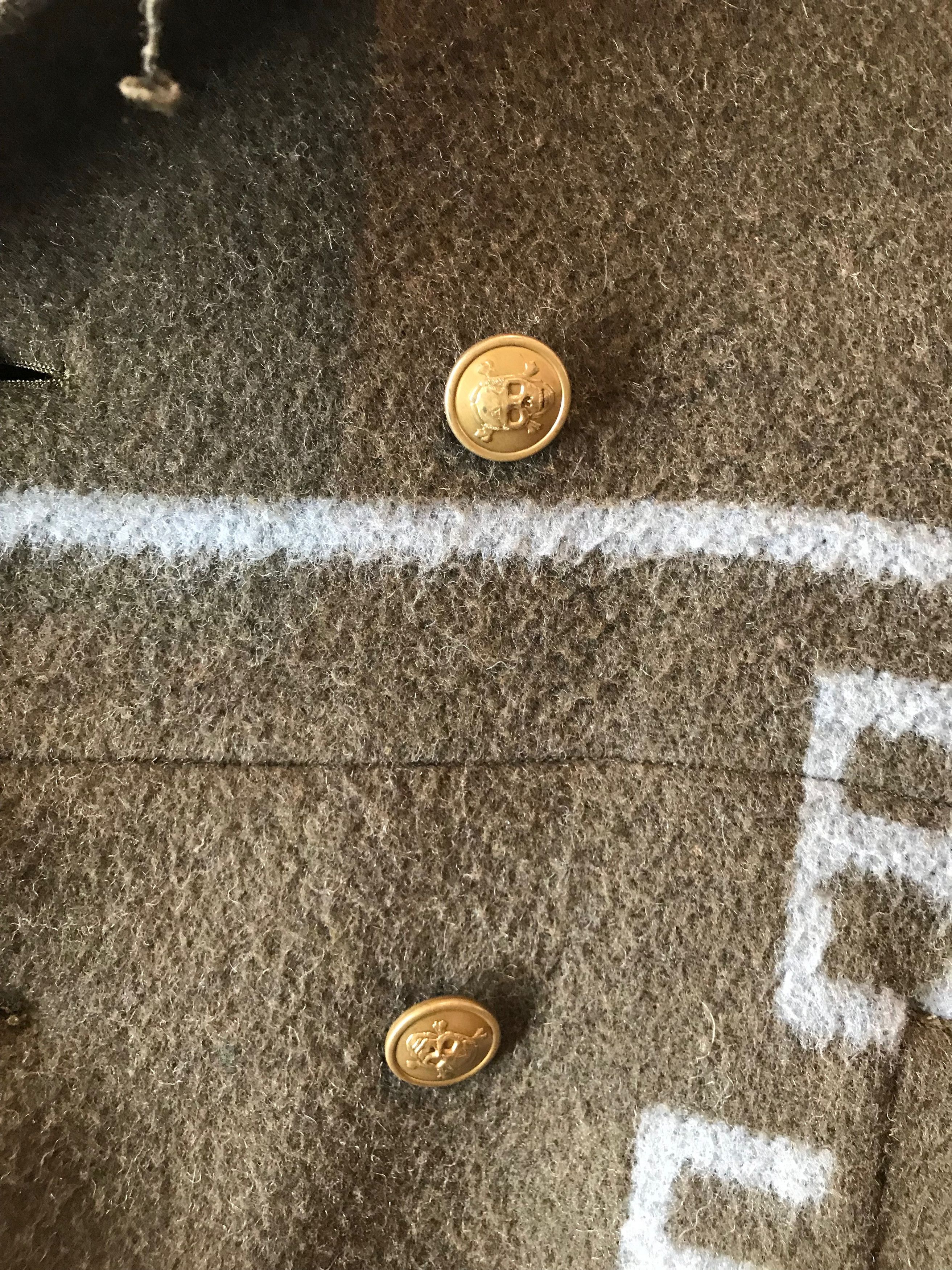 Mastermind Japan Felted Wool Military Peacoat | Grailed