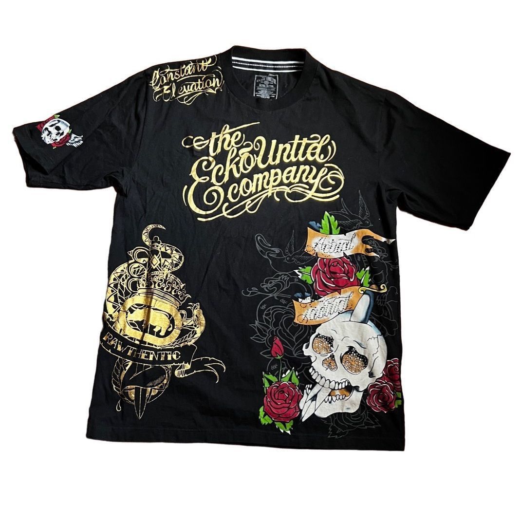 Ecko Unltd. Vintage Ecko Unlimited Skull red roses 90s Style size XL | Grailed