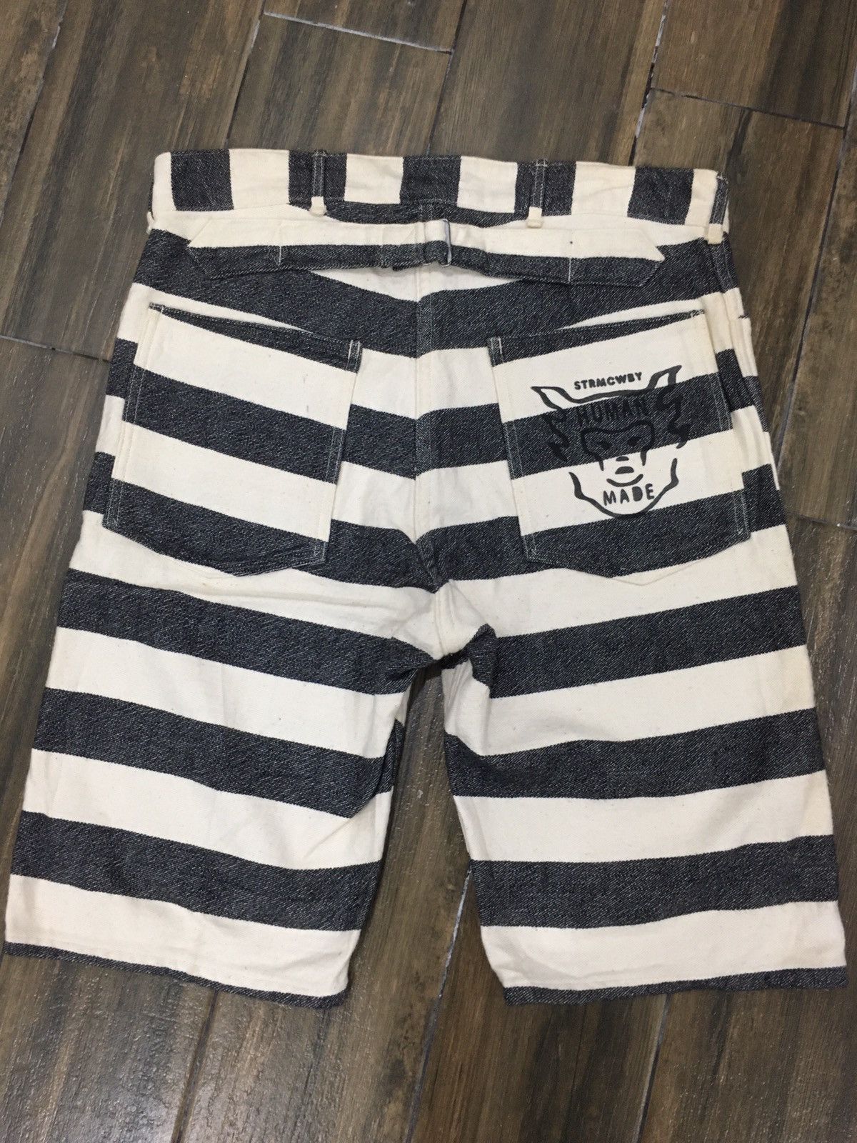 Human Made HUMAN MADE PRISONER STRIPED SHORT PANTS | Grailed