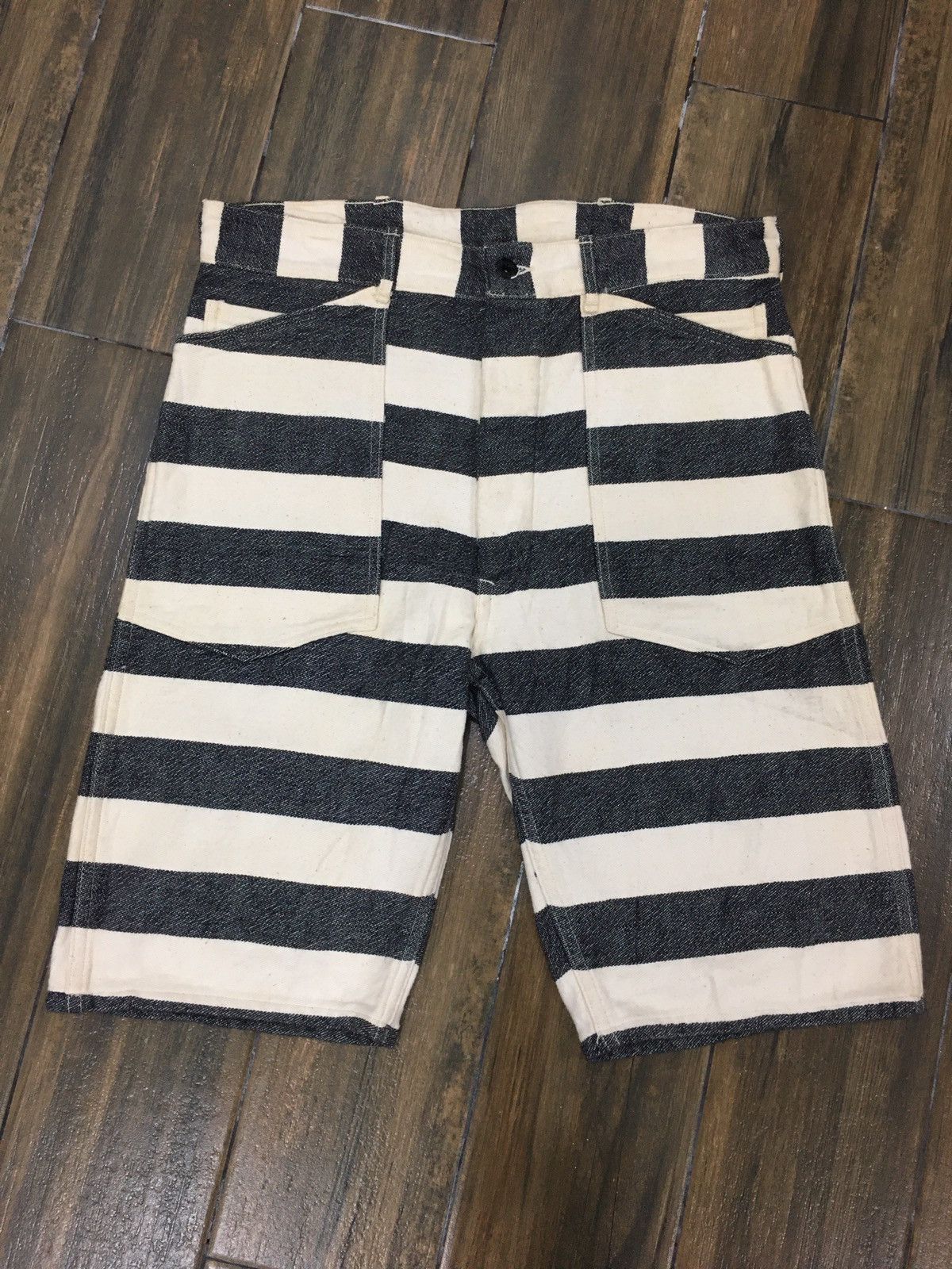 Human Made HUMAN MADE PRISONER STRIPED SHORT PANTS | Grailed
