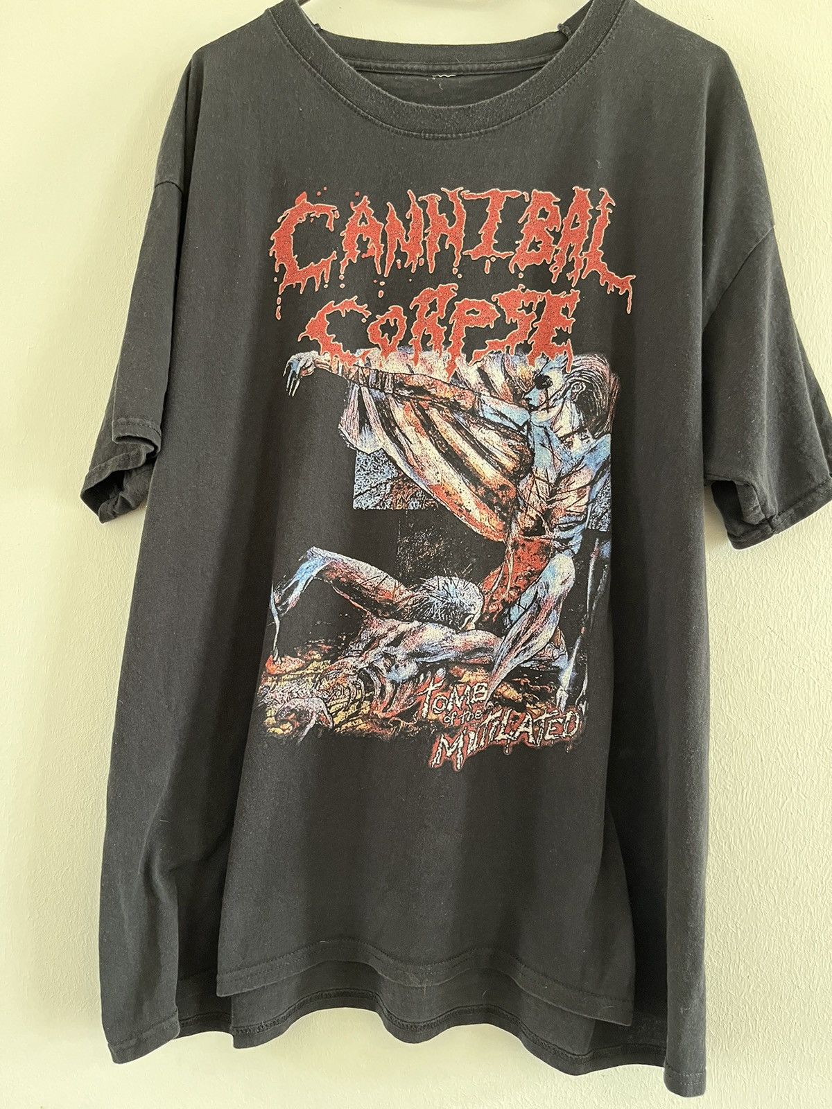 Band Tees × Vintage Rare Cannibal Corpse shirt XL old logo vintage ...