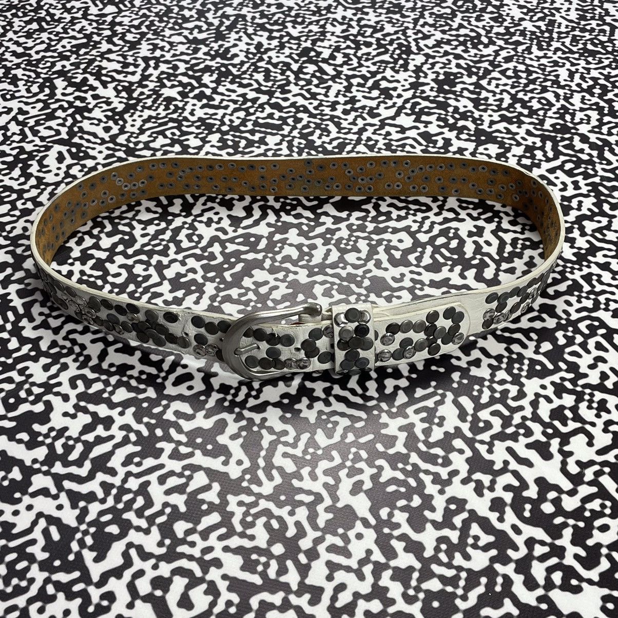 Japanese Brand Vintage 90s JAPANESE LEATHER METAL DRIP Avant Garde Belt ...