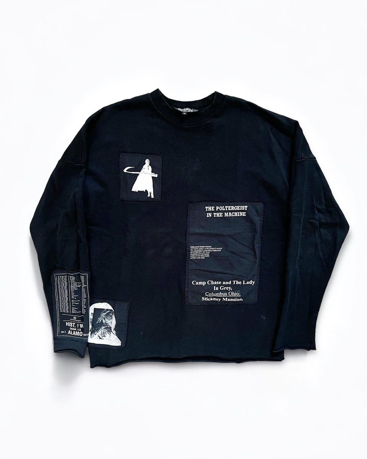 Raf Simons AW2005 Poltergeist ‘History Of My World’ Patch Sweater | Grailed