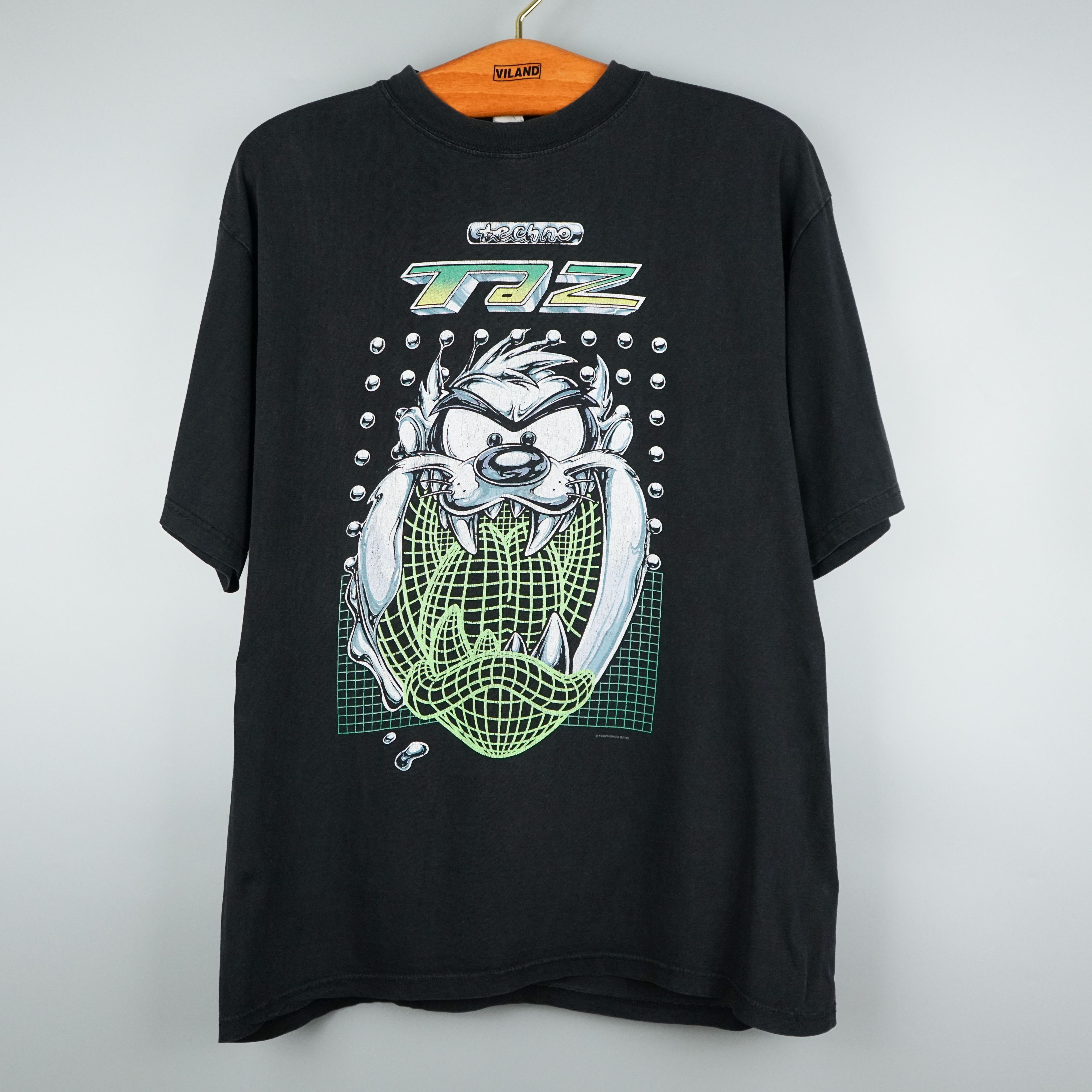 Cartoon Network × Vintage × Warner Bros 1996 Techno TAZ t shirt Tasmanian Devil | Grailed