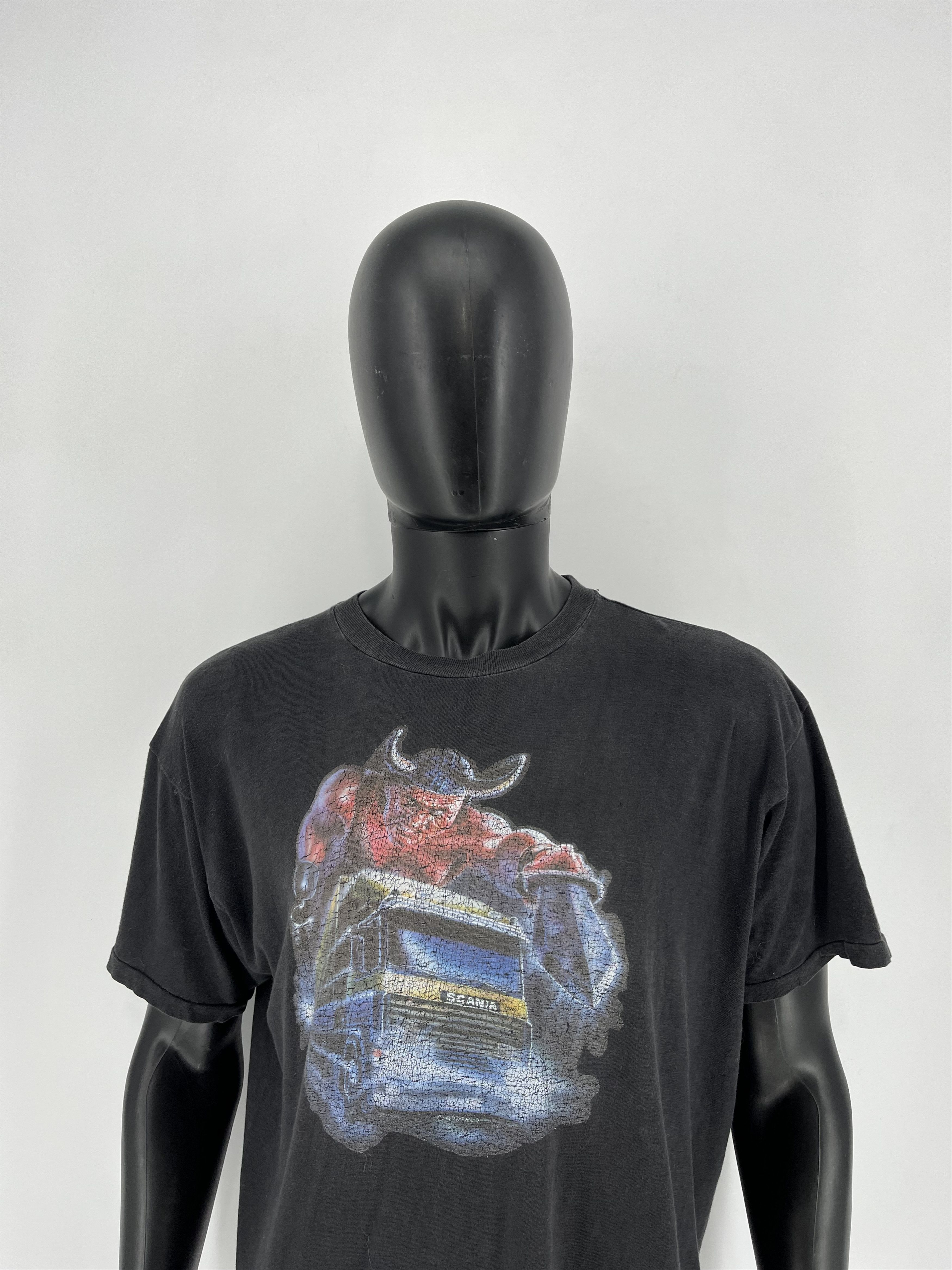 Vintage Vintage crazy devil trucker T Shirt scania 80’s "666" | Grailed