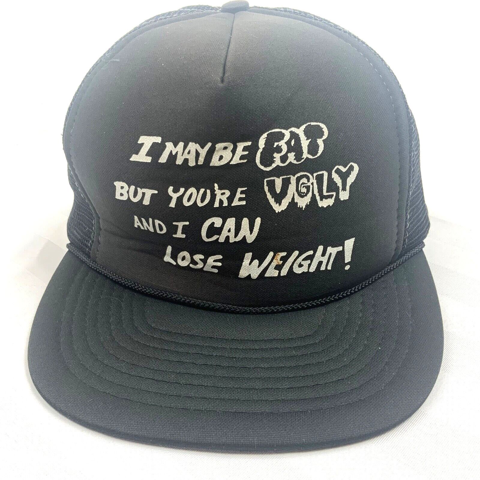 Vintage Vintage I Maybe Fat But You’re Ugly Trucker Hat Cap Adjustable ...