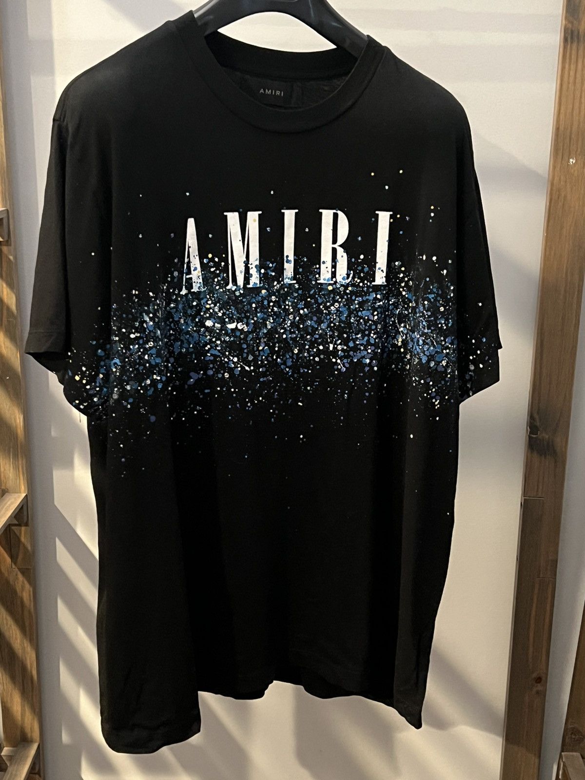 Amiri AMIRI Black 'Crystal Painter' Logo T-Shirt | Grailed